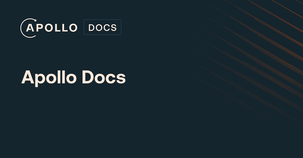 Apollo Docs - Apollo GraphQL Docs